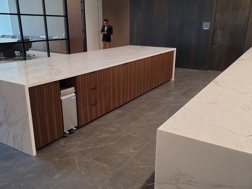Commercial Marble Countertop Sealer Installation by TuffSkin